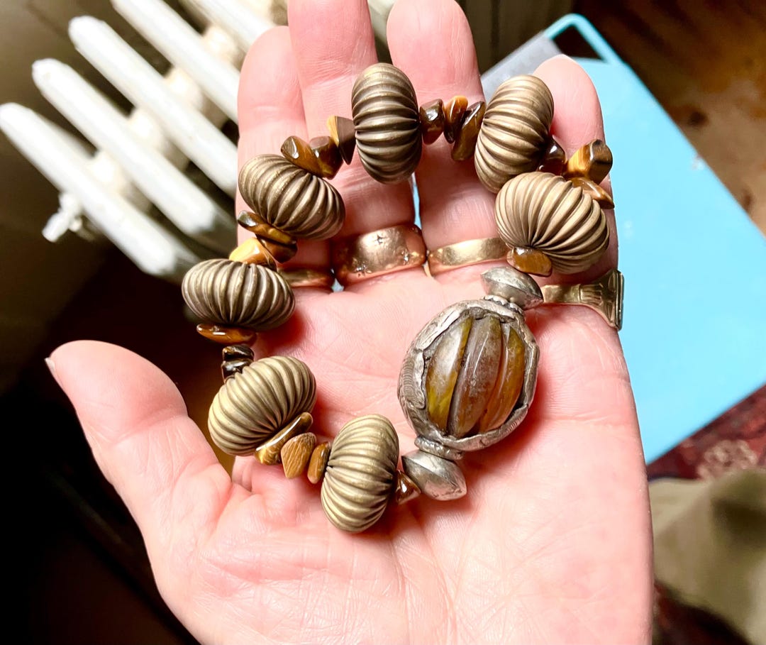 Artisan Made Bracelet Bold Protection Ashanti Ethiopian Corrugated ...