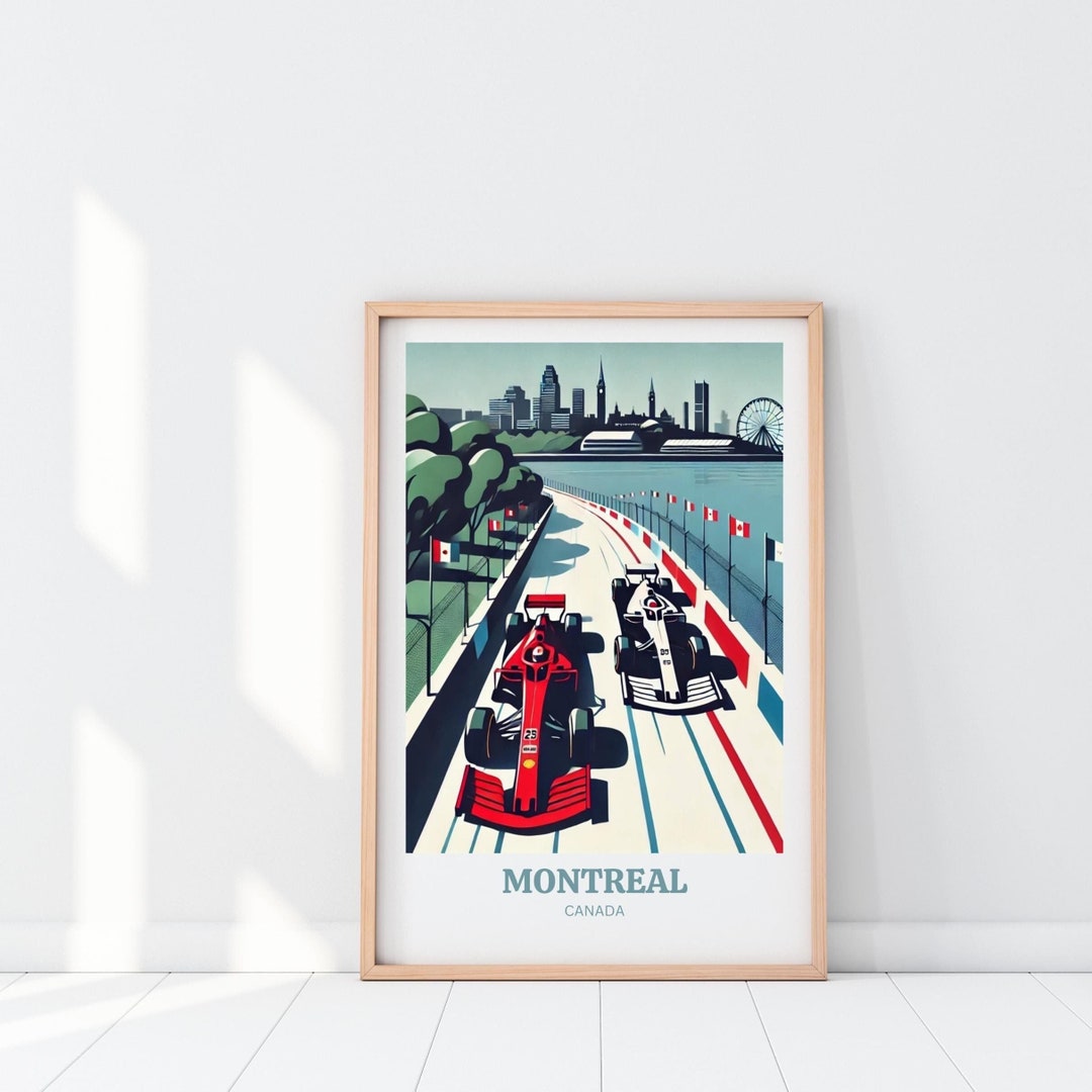 F1 Wall Art Montreal - Formula 1 Poster Montreal - Grand Prix of Canada ...