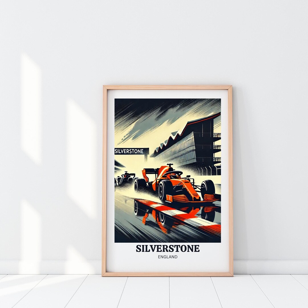 F1 Wall Art Silverstone - Formula 1 Poster Silverstone- British Grand ...