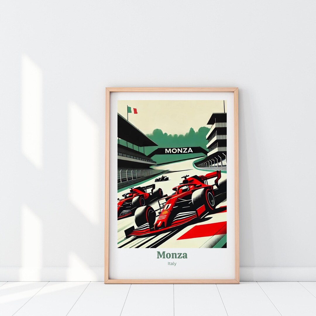 F1 Wall Art Monza - Formula 1 Poster Monza - Gran Primio D'italia ...