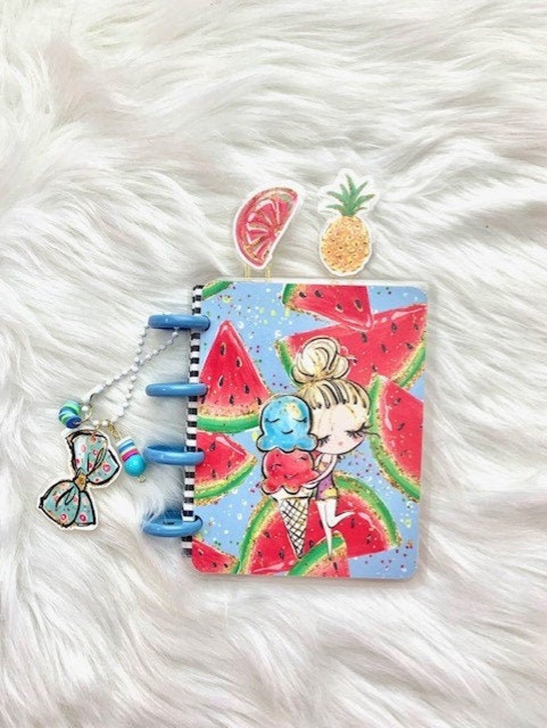 Micro Covers Summer Beach Girl Happy Planner Cover Planner Decorations ...