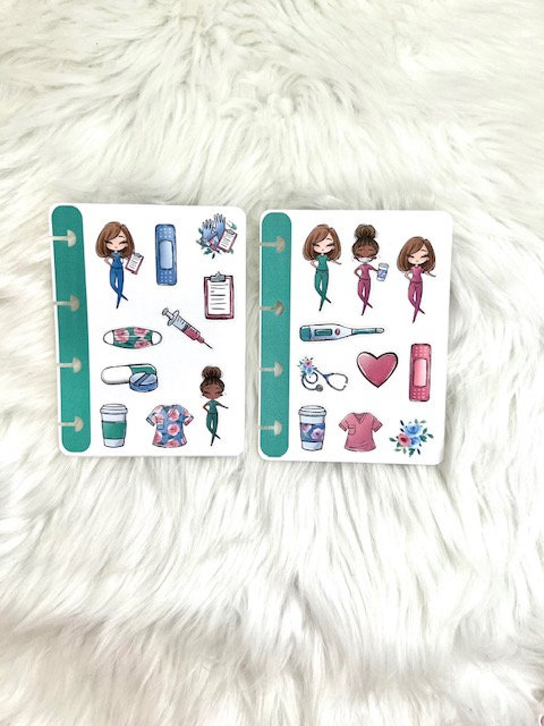 Micro Nurse Stickers for Disc Planner Notebook Journal - Etsy