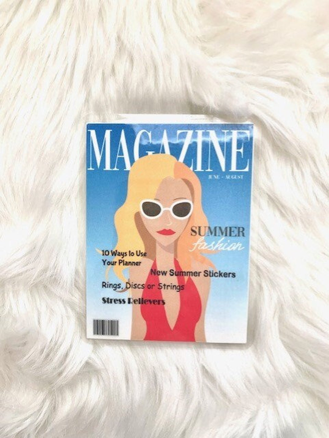 Micro Happy Planner Notebook Girl Swimsuit Magazine Cover Dashboard ...