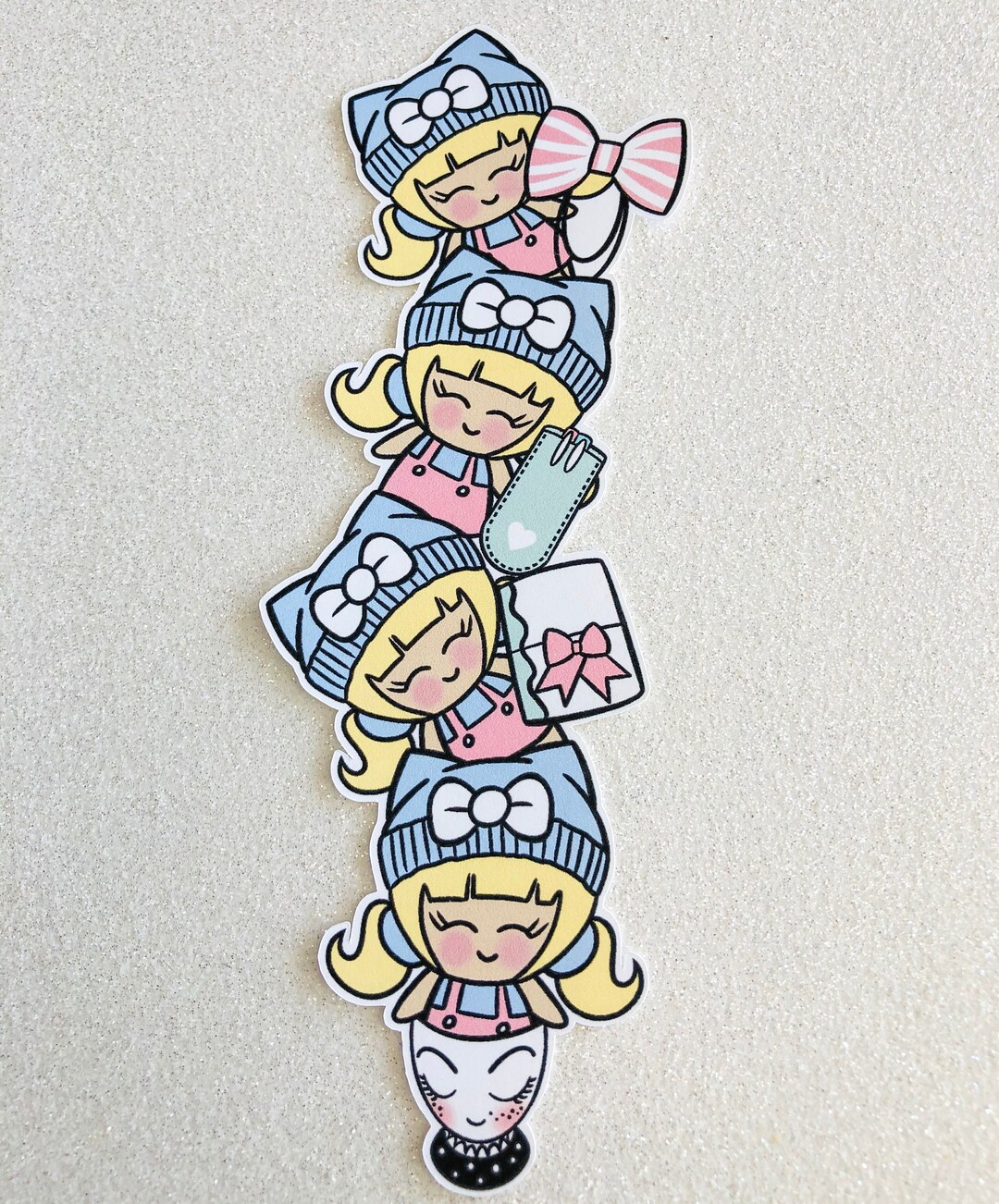 Sophie Planner Girl Stacked Bookmark: Laminated Kawaii Die Cut - Etsy