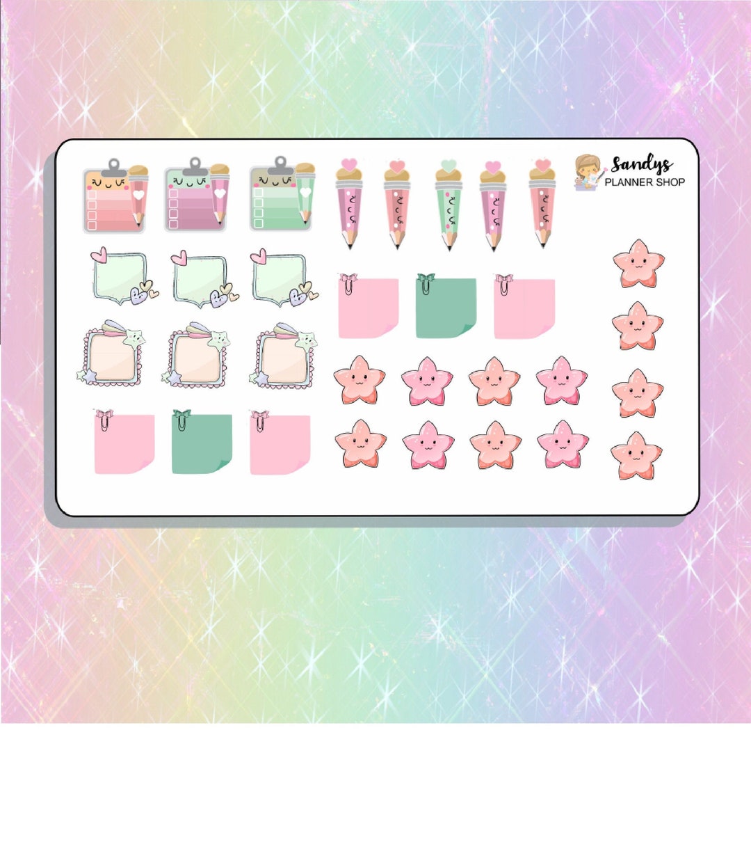 Take Note Sticker Sheet Planner Accessories - Etsy