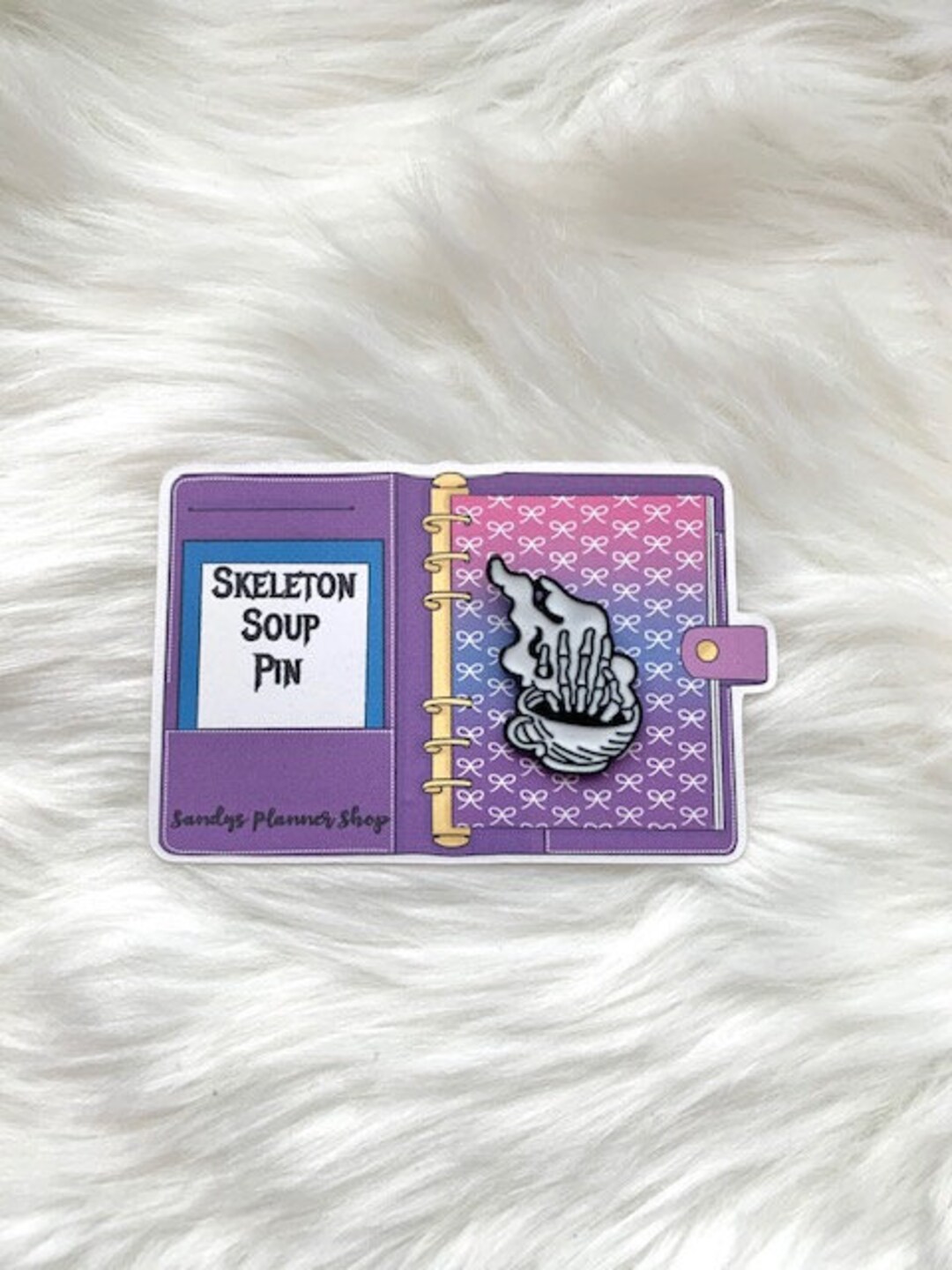 Gothic Skeleton Soup Enamel Pin - Horror Goth Fashion - Etsy