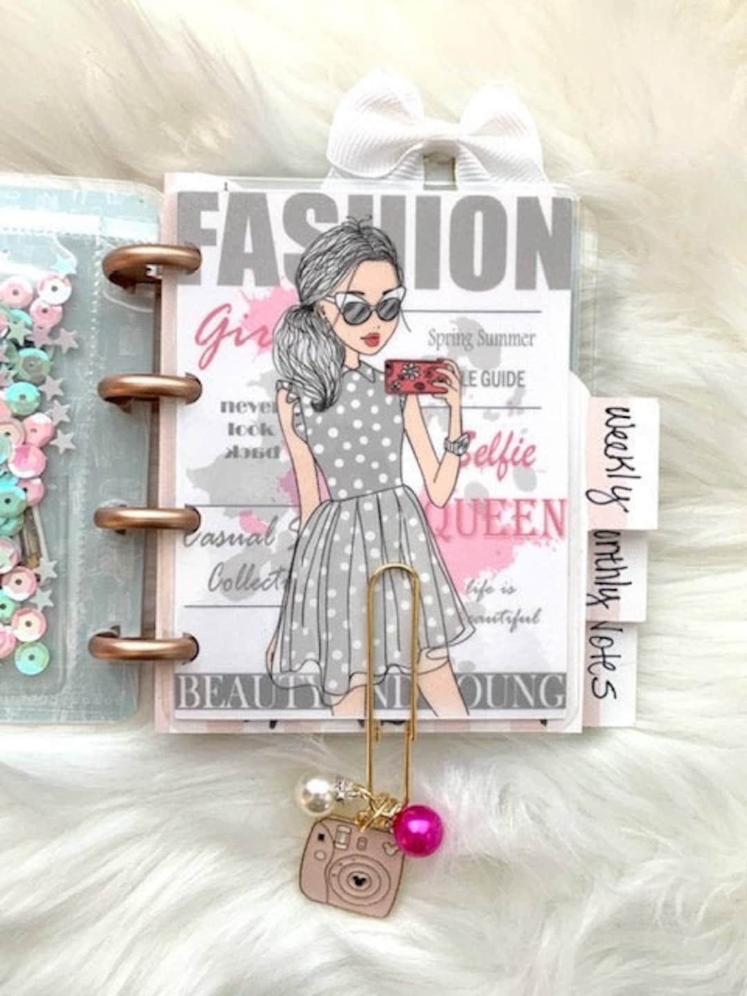 Micro Happy Planner Girl Magazine Cover Dashboard Planner Accessories ...