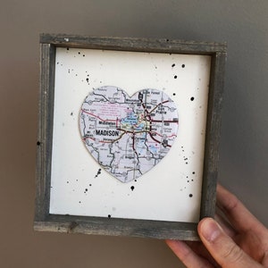 Madison Heart Sign, Heart Map Sign, Madison Gift, Madison WI Map ...
