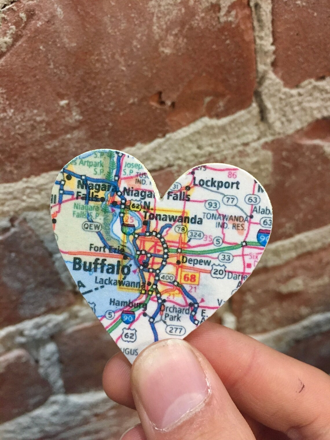 Buffalo Map Heart Magnet, Buffalo NY Gift, Buffalo NY Magnet, Heart ...
