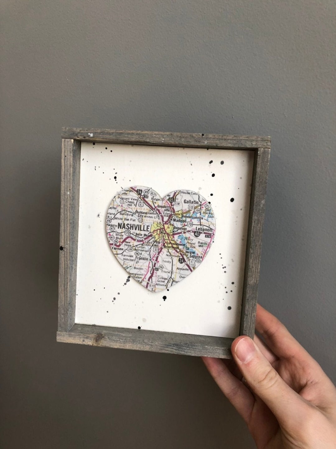 Nashville Heart Sign, Heart Map Sign, Nashville TN Sign, Nashville TN ...