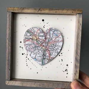 Albany Heart Sign, Heart Map Sign, Albany NY Gift, Albany New York Map ...