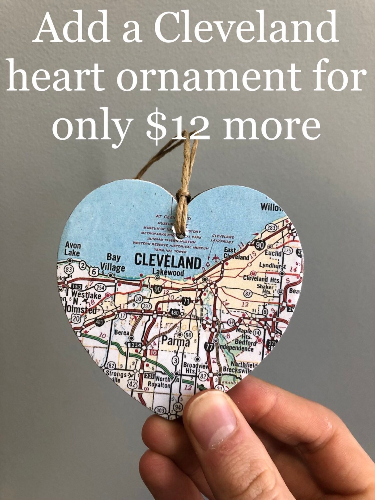 Cleveland Heart Sign Heart Map Sign Cleveland Ohio Gift | Etsy