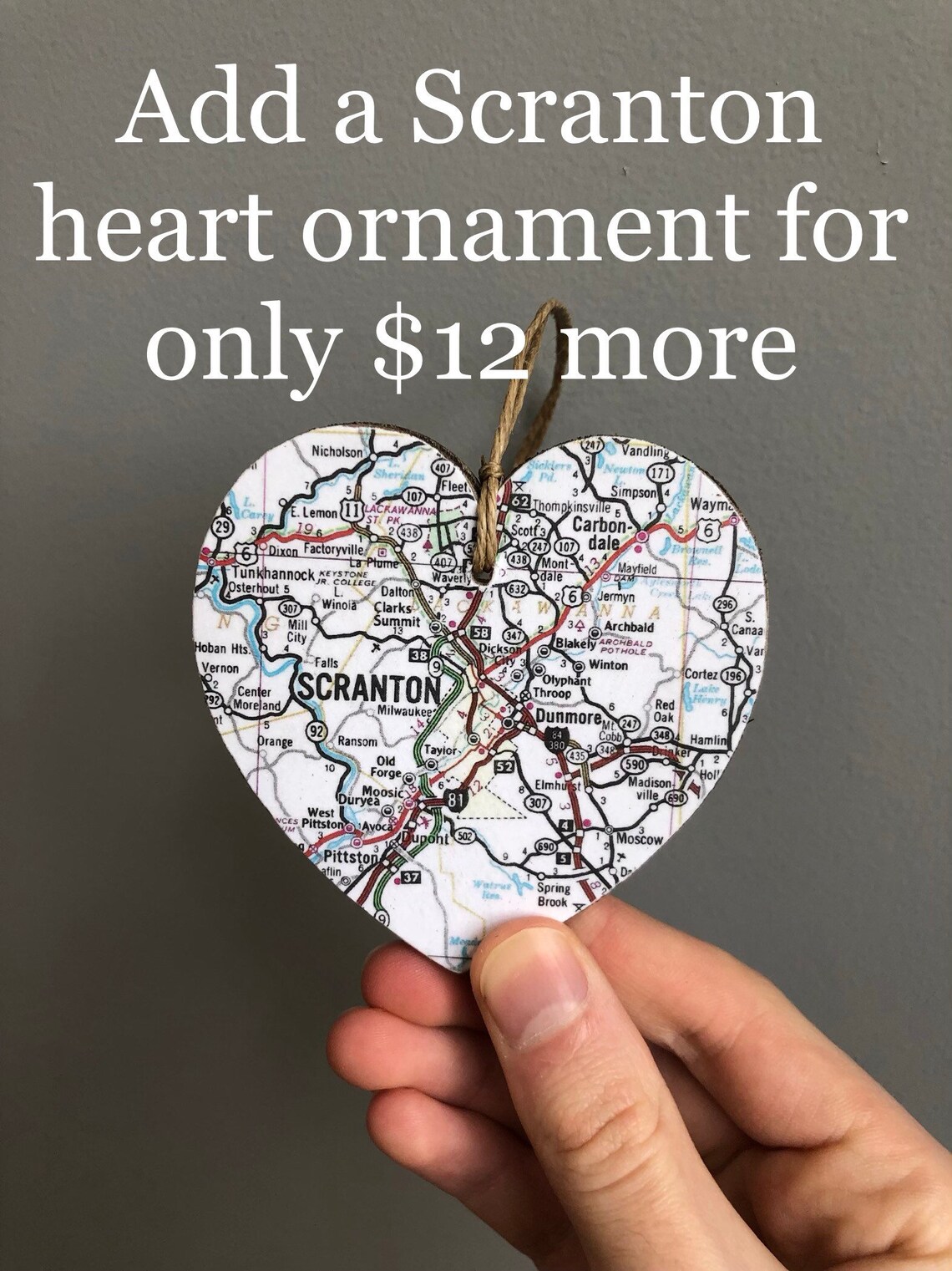 Scranton Heart Sign Heart Map Sign Scranton PA Sign - Etsy