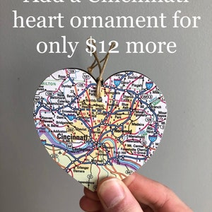 Cincinnati Heart Sign, Heart Map Sign, Cincinnati OH Sign, Cincinnati ...