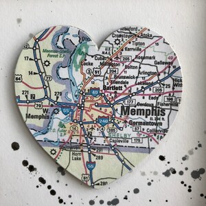 Memphis Heart Sign, Heart Map Sign, Memphis TN Sign, Memphis Tennessee ...