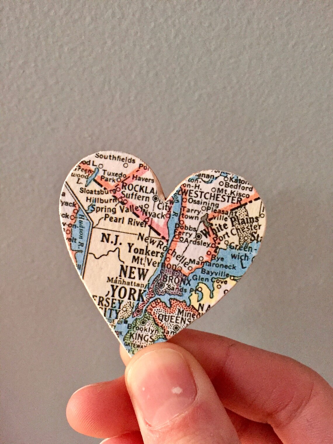 New York City Map Heart Magnet, NYC Gift, Travel Gift, Valentine's Day ...