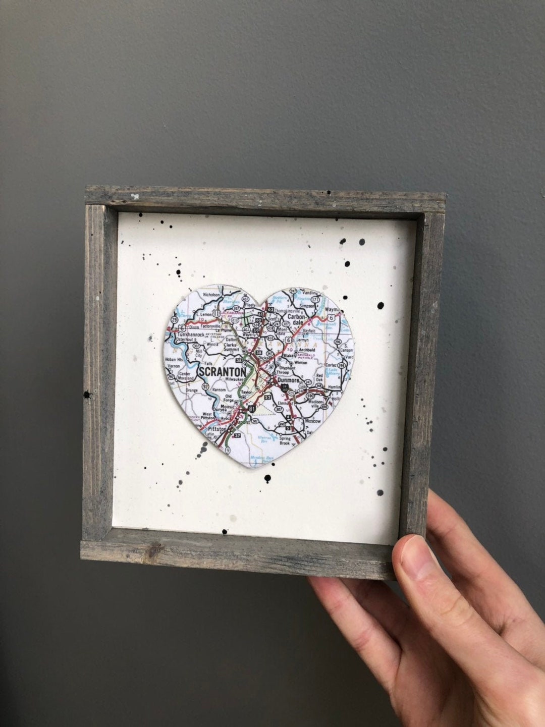 Scranton Heart Sign, Heart Map Sign, Scranton PA Sign, Scranton ...