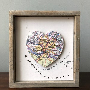 Cincinnati Heart Sign, Heart Map Sign, Cincinnati OH Sign, Cincinnati ...