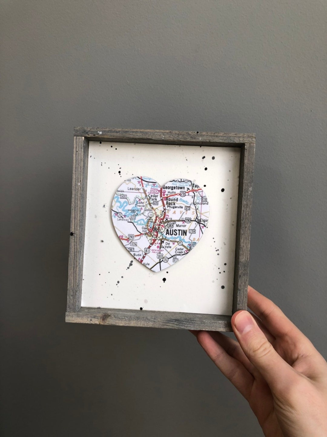 Austin Heart Sign, Heart Map Sign, Austin TX Sign, Austin Texas Gift ...