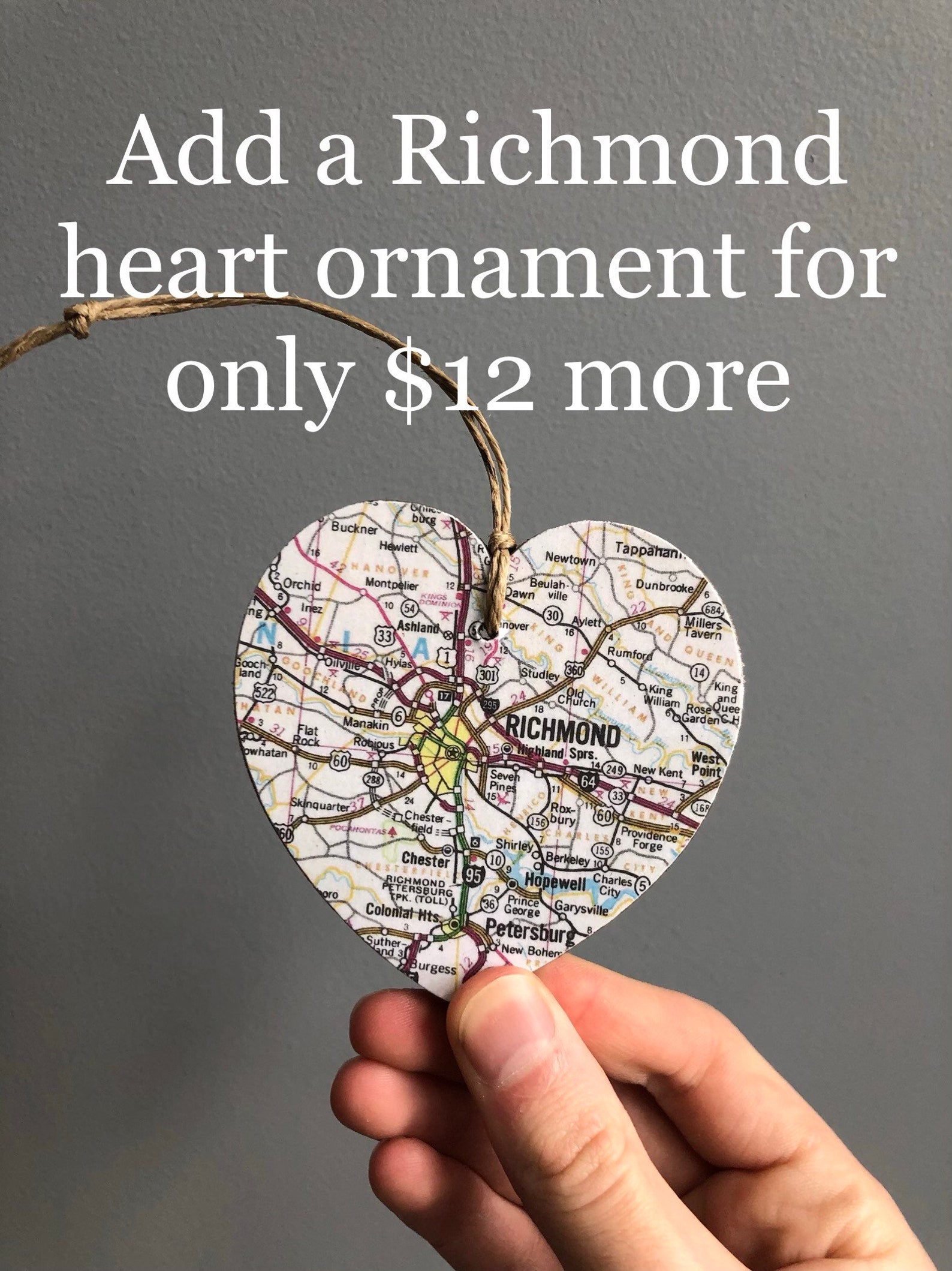 Richmond Heart Sign Heart Map Sign Richmond Virginia Sign - Etsy