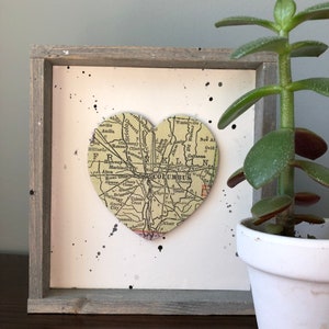 Columbus Heart Sign, Heart Map Sign, Columbus Ohio Gift, Columbus OH ...