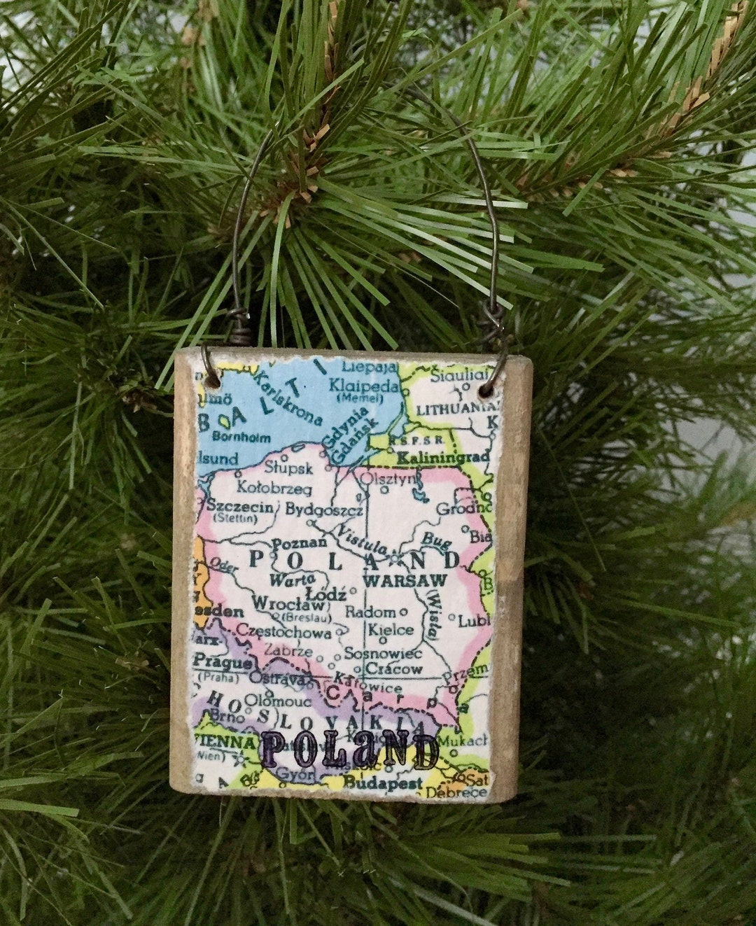 Poland Map Ornament, Poland Gift, Travel Gift, Map Ornament, Poland Map ...