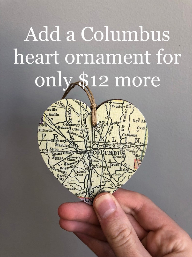 Columbus Heart Sign, Heart Map Sign, Columbus Ohio Gift, Columbus OH ...