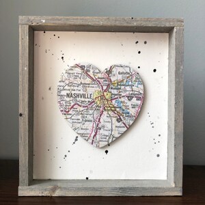 Nashville Heart Sign, Heart Map Sign, Nashville TN Sign, Nashville TN ...