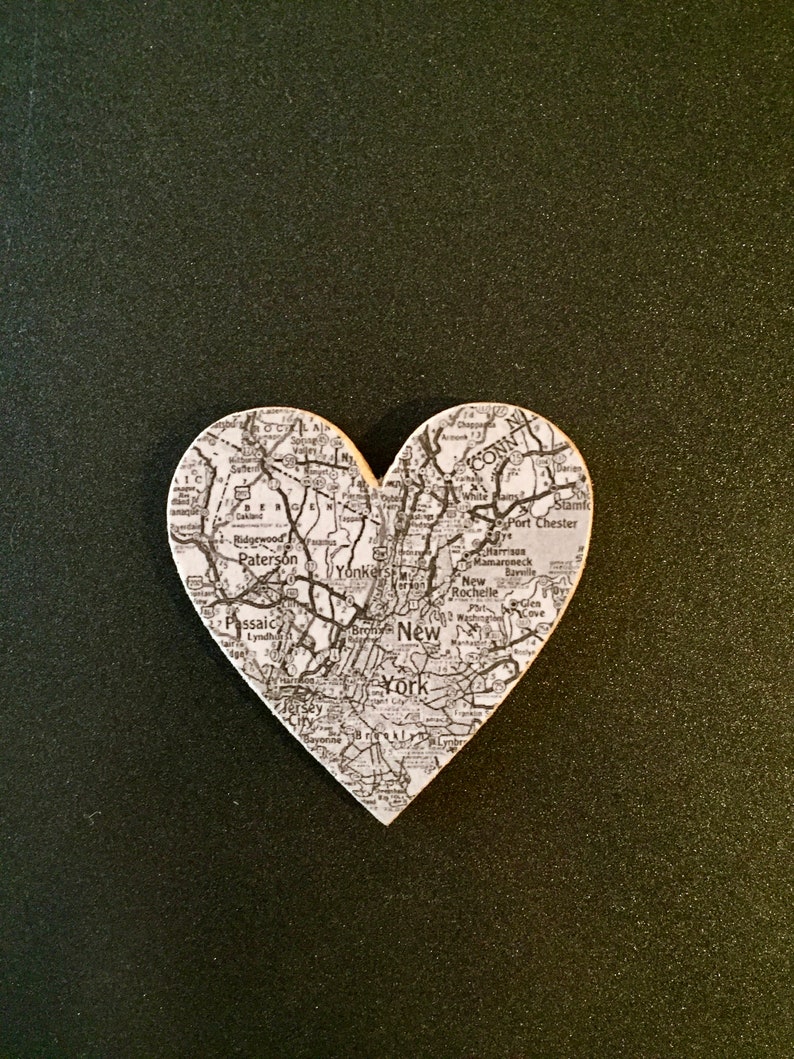 New York City Map Heart Magnet NYC Gift NYC Map New York - Etsy