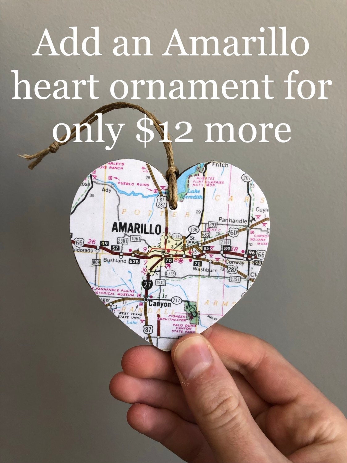 Amarillo Heart Sign Heart Map Sign Amarillo Texas Gift | Etsy
