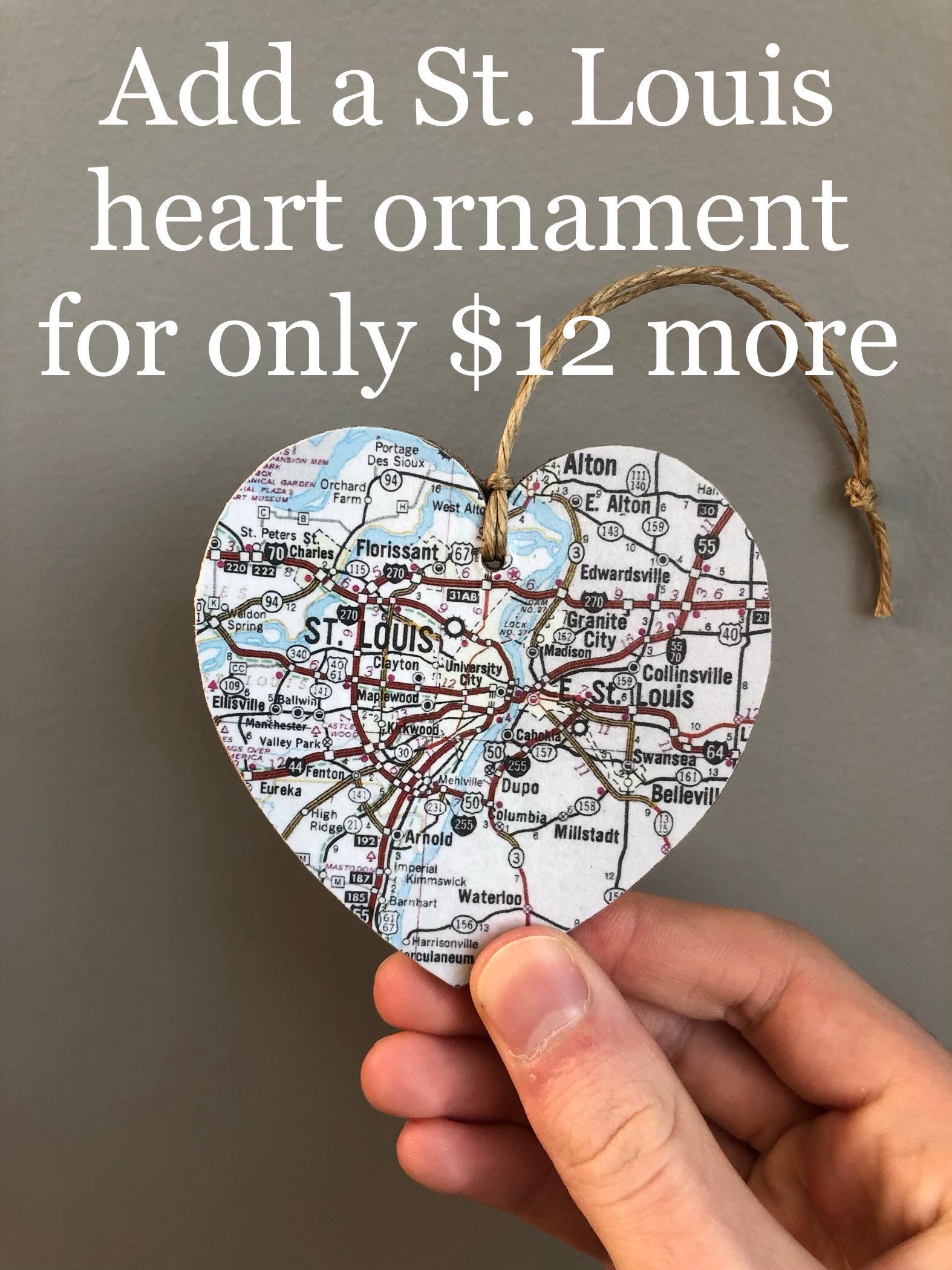 St Louis Heart Sign, Heart Map Sign, St Louis MO Sign, St Louis Mao ...