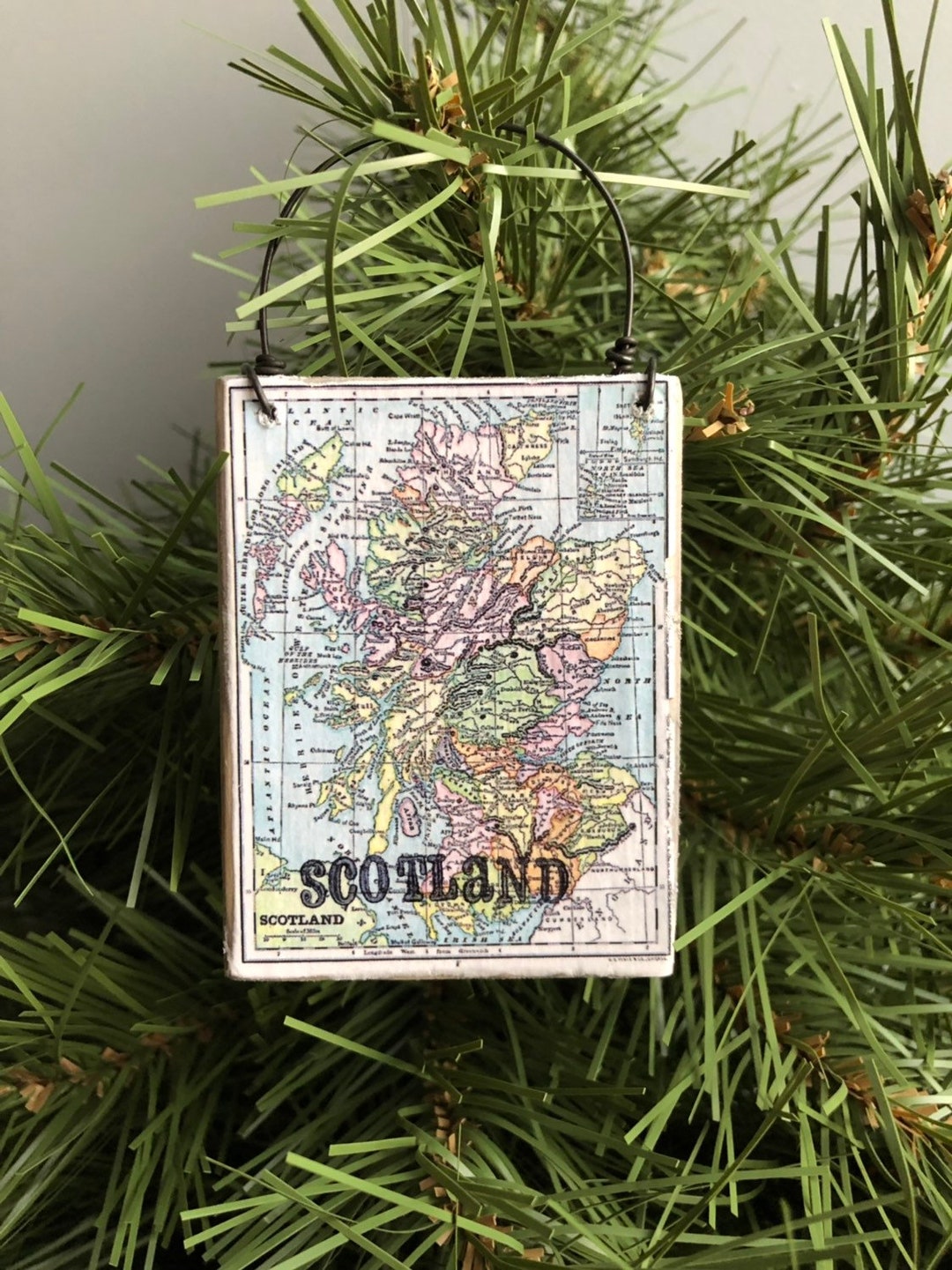 Scotland Ornament, Scotland Gift, Map Ornament, Travel Gift, Scotland ...