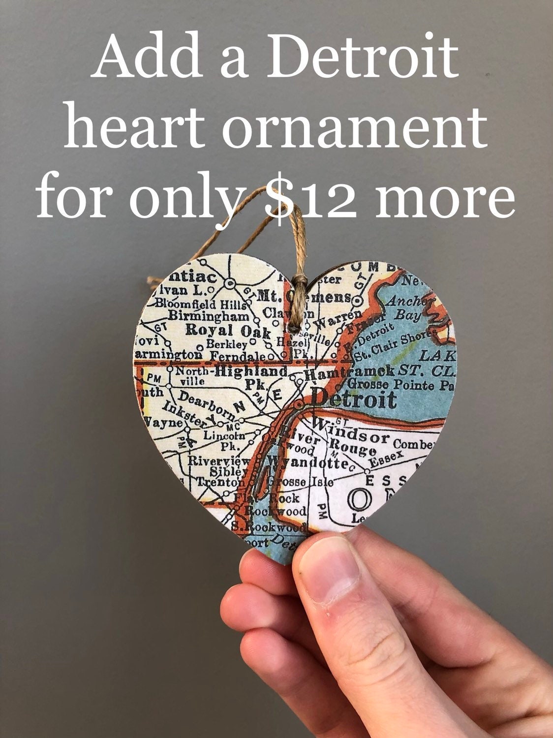Detroit Heart Sign Heart Map Sign Detroit MI Sign Detroit | Etsy