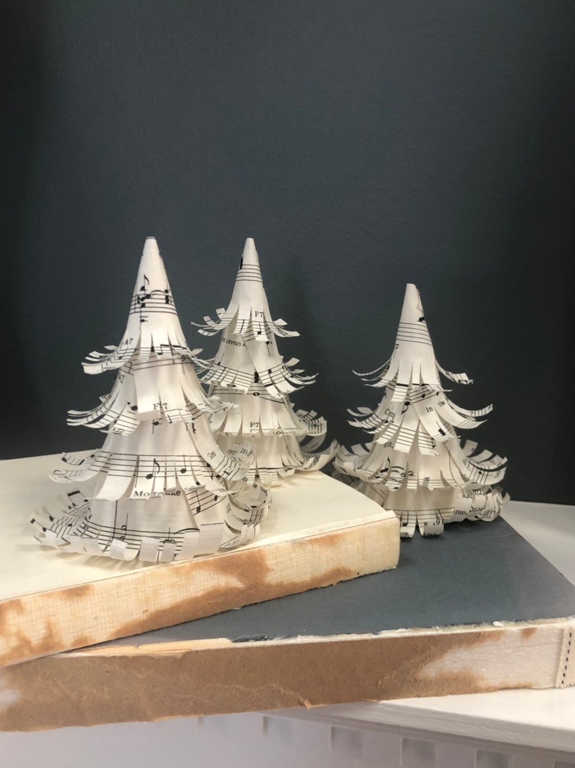Music Paper Tree, Music Gift, Music Teacher Gift, Music Christmas Decor ...