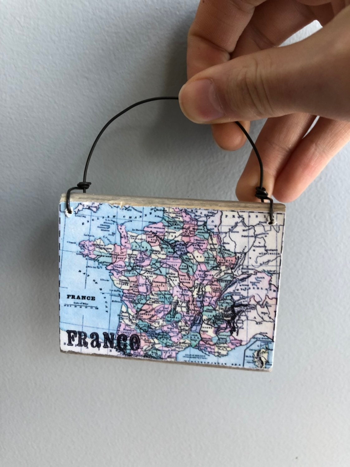 France Ornament, France Gift, France Map, Travel Gift, Travel Ornament ...