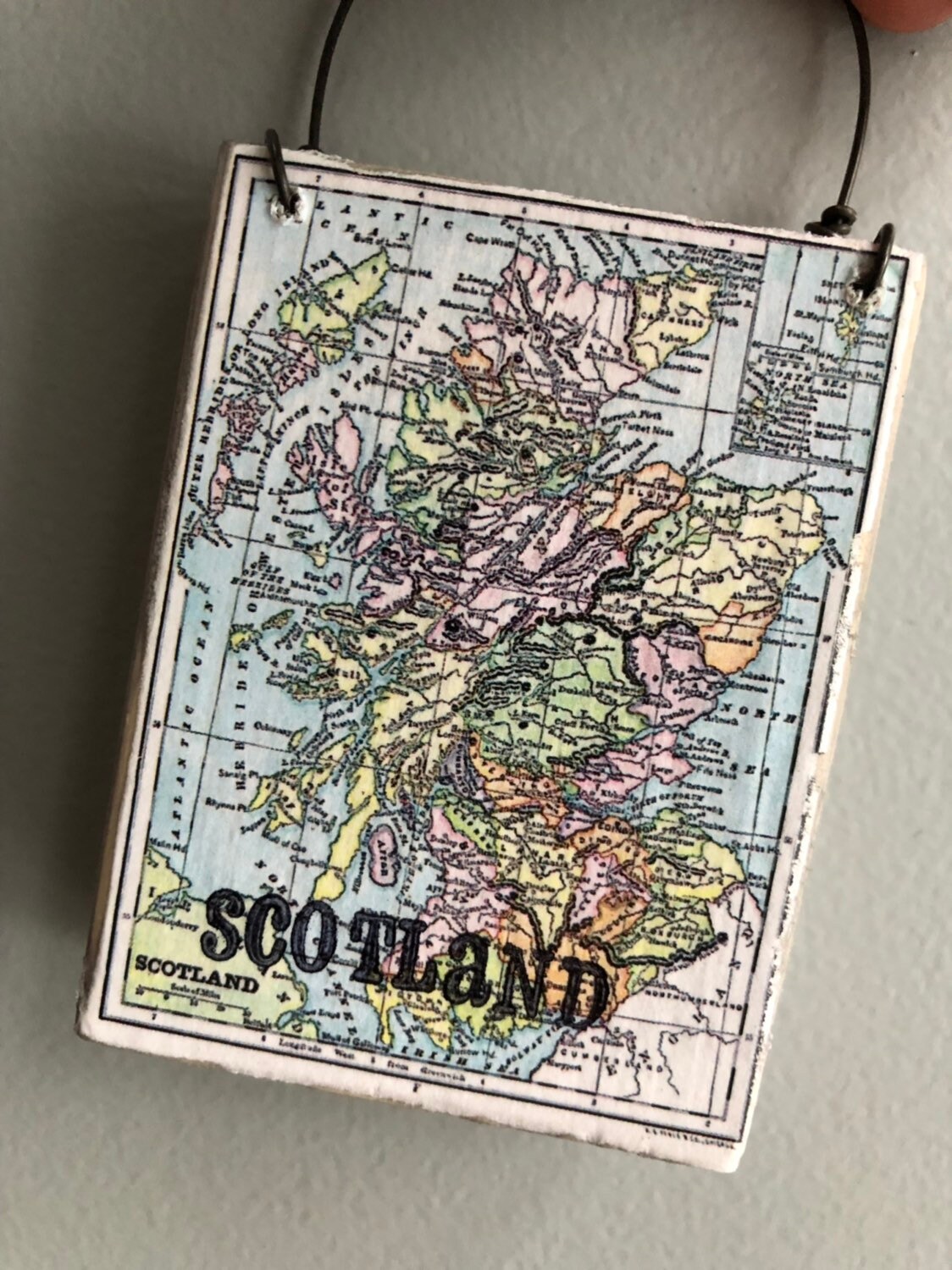 Scotland Ornament Scotland Gift Map Ornament Travel Gift | Etsy