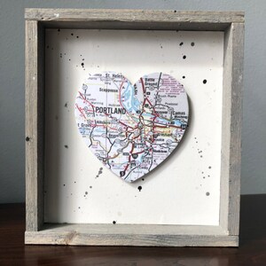 Portland Oregon Heart Sign, Heart Map Sign, Portland OR Sign, Portland ...