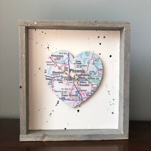 Phoenix Heart Sign, Heart Map Sign, Phoenix AZ Sign, Phoenix AZ Gift ...