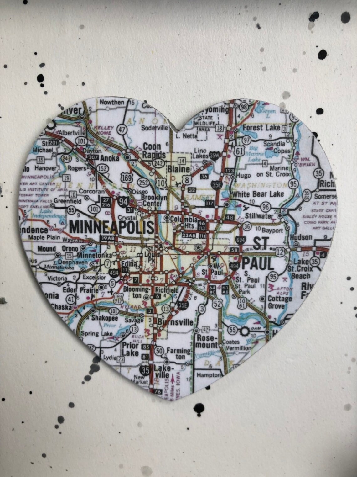 Minneapolis Heart Sign, Heart Map Sign, Minneapolis MN Sign ...