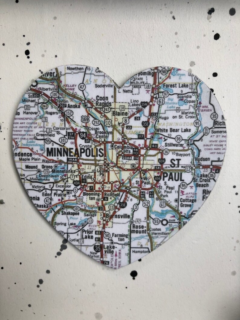 Minneapolis Heart Sign, Heart Map Sign, Minneapolis MN Sign ...