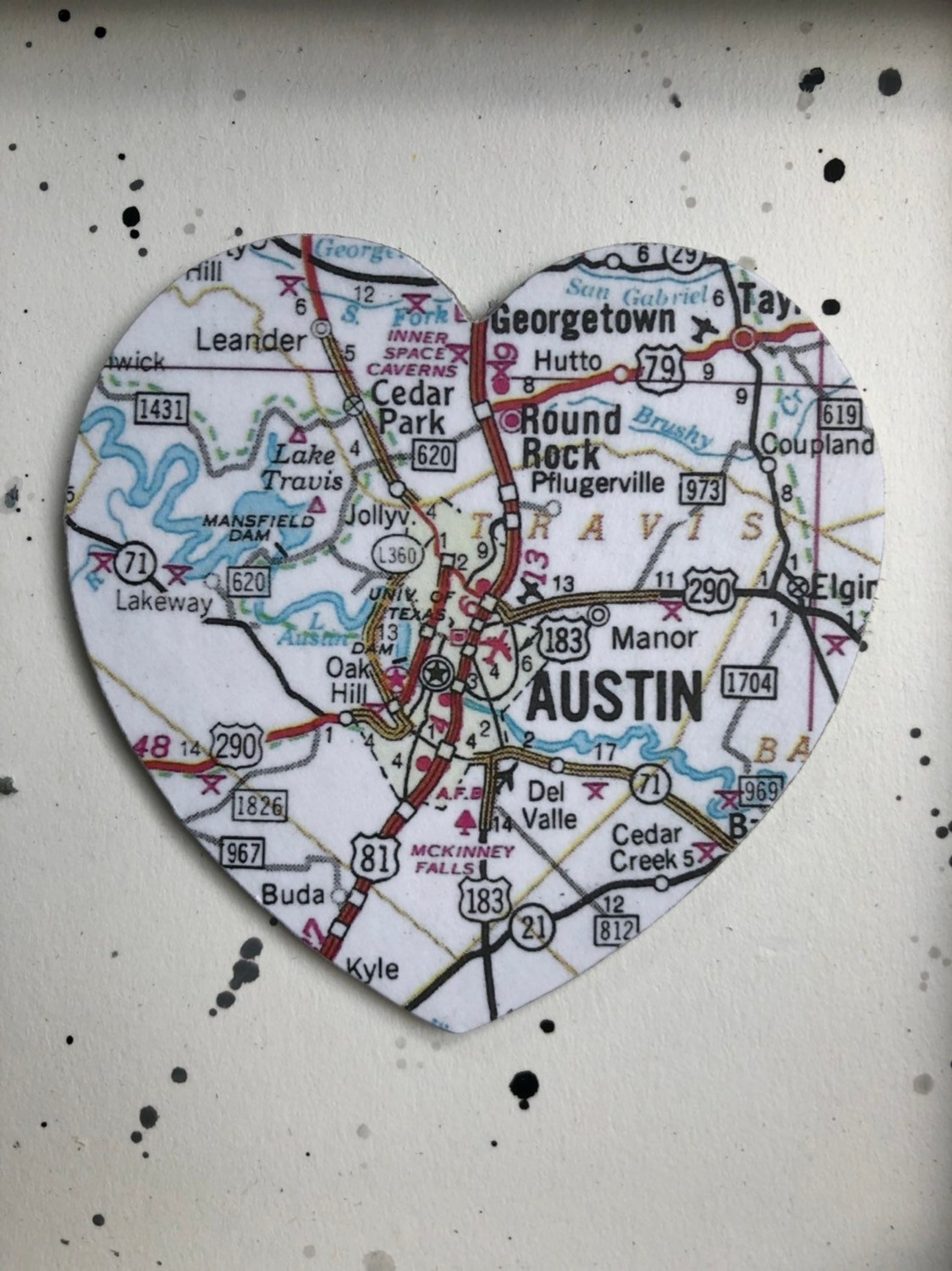 Austin Heart Sign, Heart Map Sign, Austin TX Sign, Austin Texas Gift ...