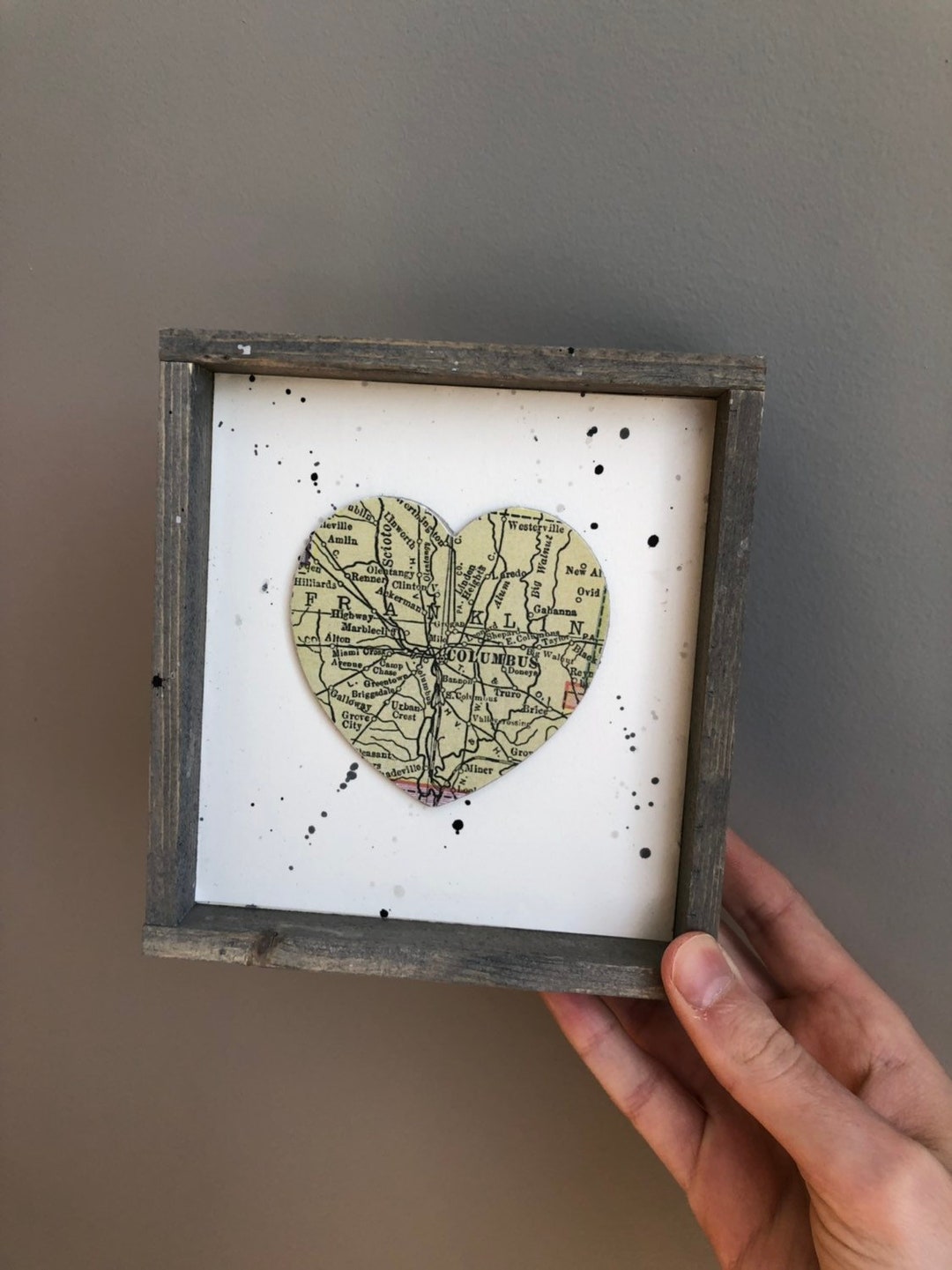 Columbus Heart Sign, Heart Map Sign, Columbus Ohio Gift, Columbus OH ...