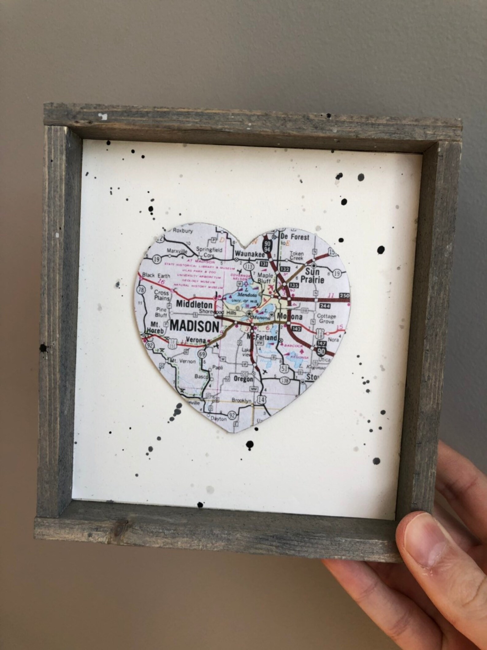 Madison Heart Sign, Heart Map Sign, Madison Gift, Madison WI Map ...