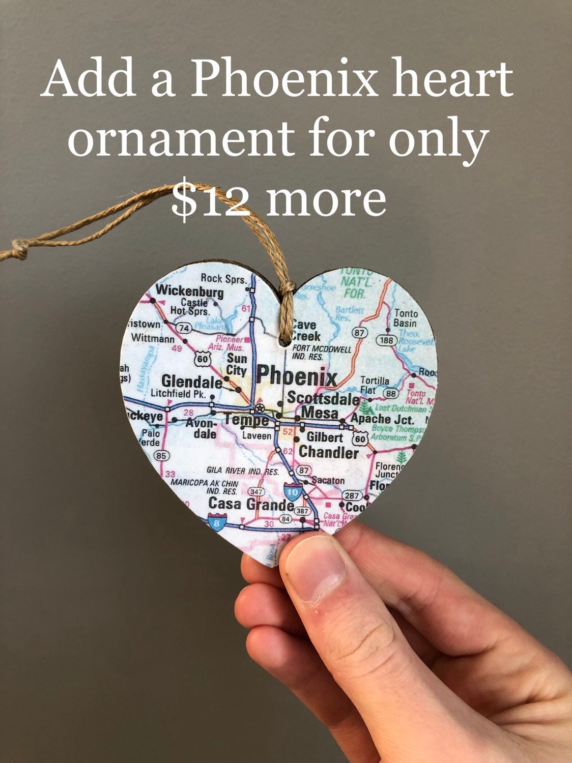 Phoenix Heart Sign Heart Map Sign Phoenix AZ Sign Phoenix | Etsy