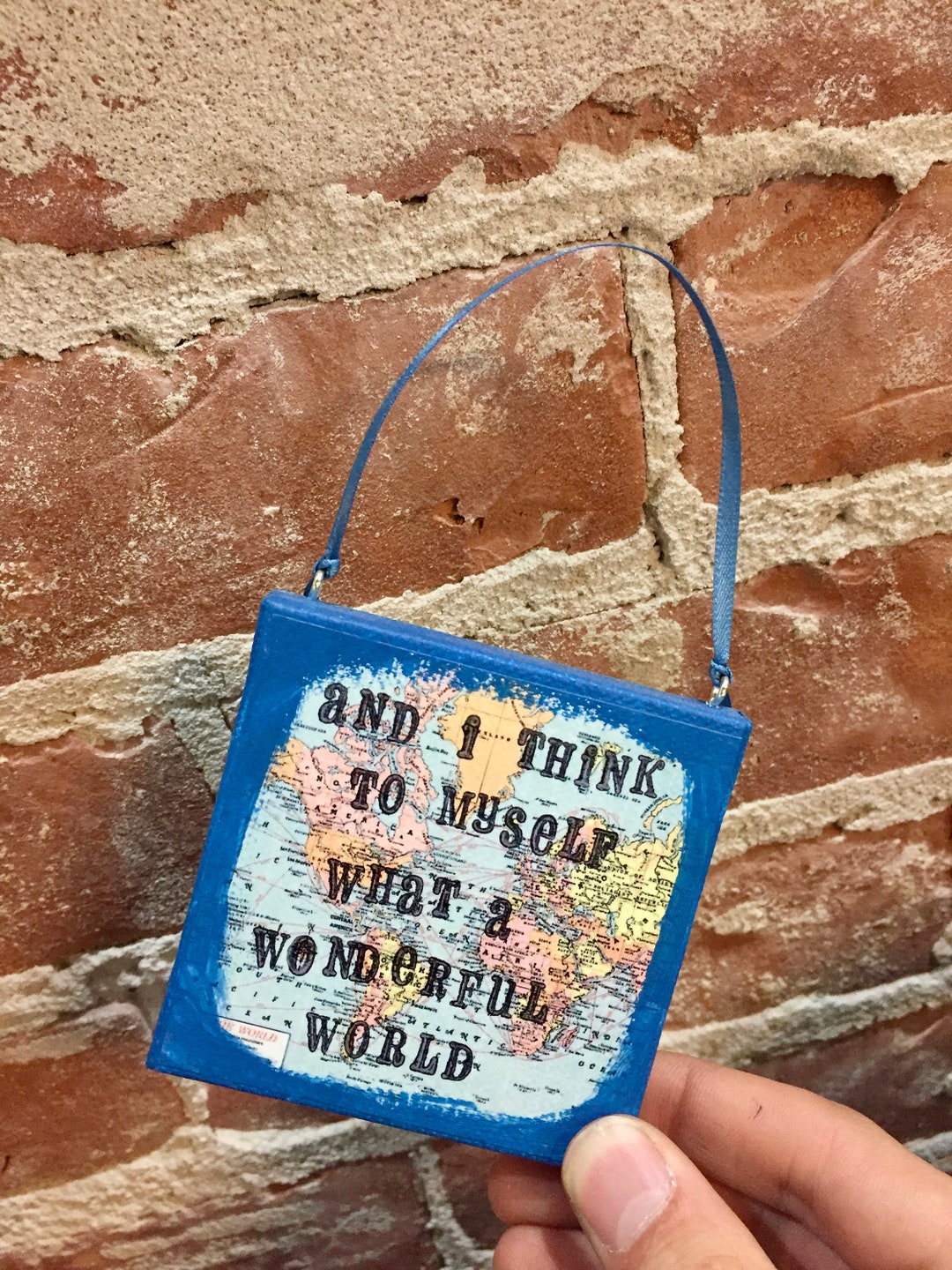 Wonderful World Ornament, Travel Ornament, Map Ornament, Map Gift - Etsy