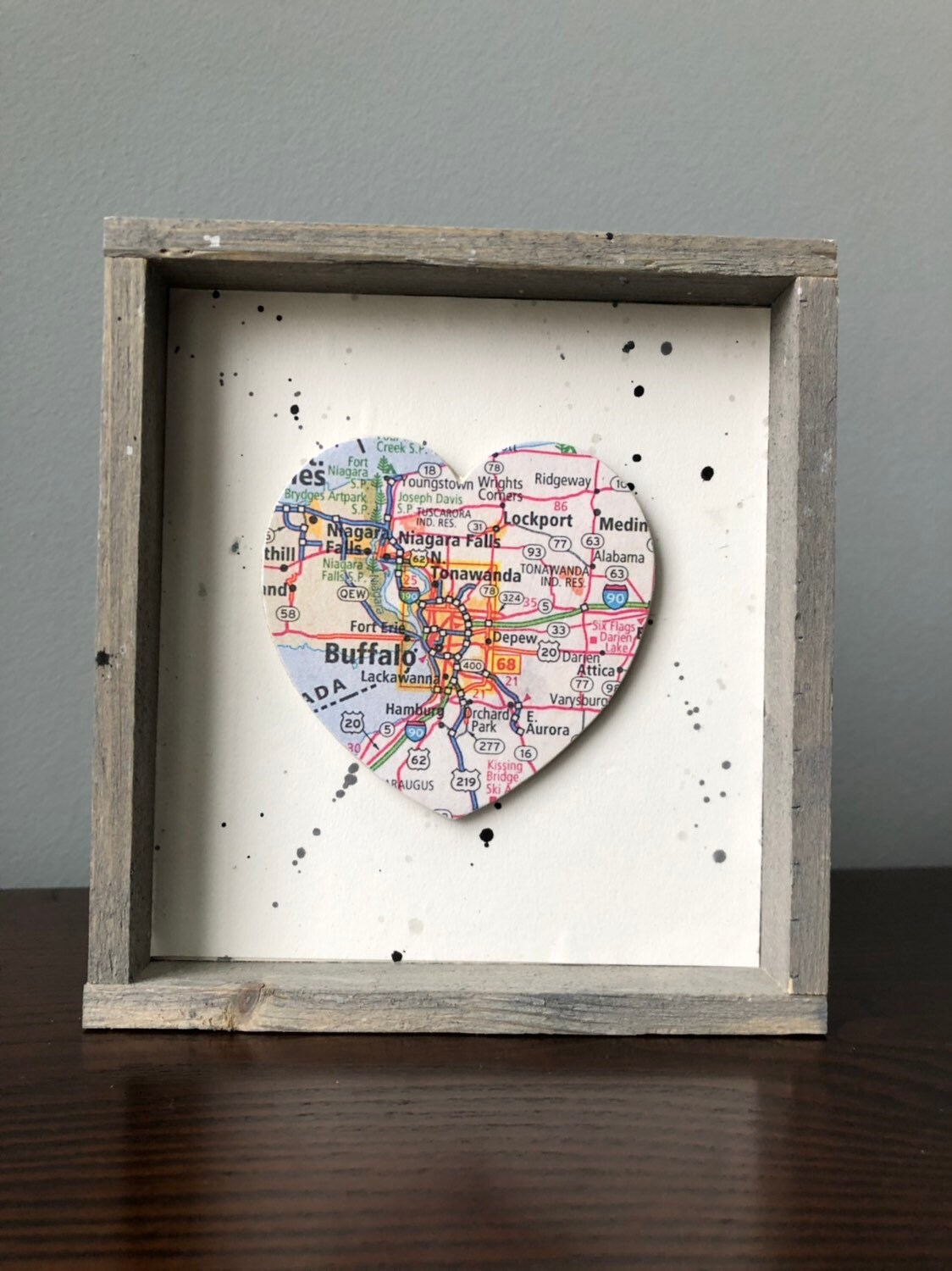Buffalo Heart Sign Heart Map Sign Buffalo New York Sign - Etsy