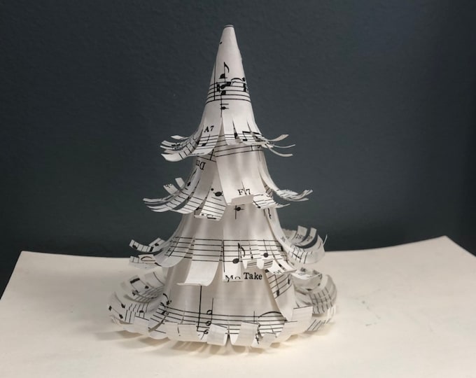Sheet Music Angel Christmas Tree Topper Made From Hymn Book - Etsy