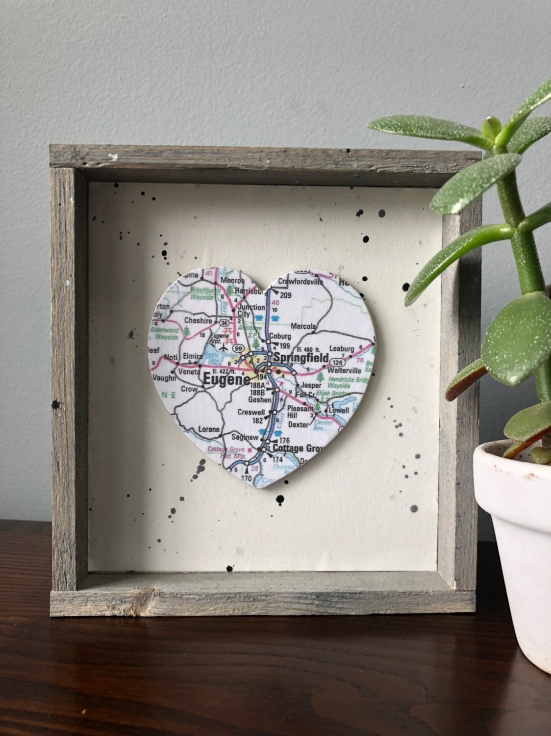 Eugene Heart Sign Heart Map Sign Eugene Oregon Sign Eugene - Etsy