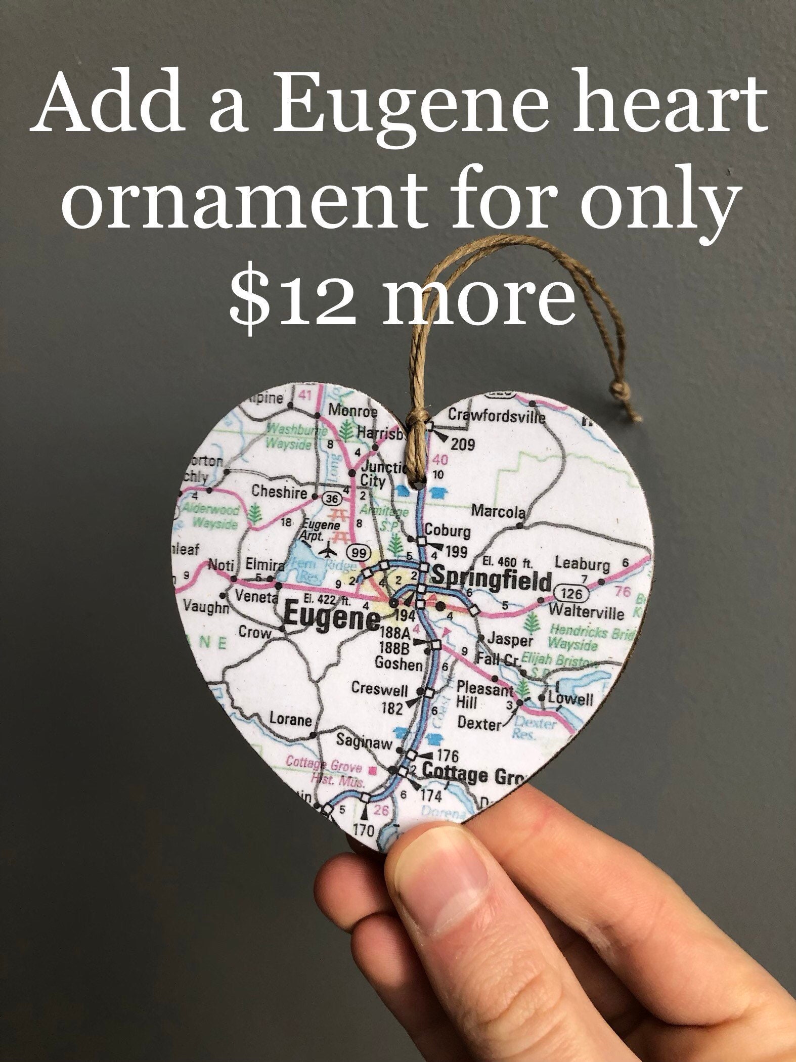 Eugene Heart Sign, Heart Map Sign, Eugene Oregon Sign, Eugene OR Gift ...