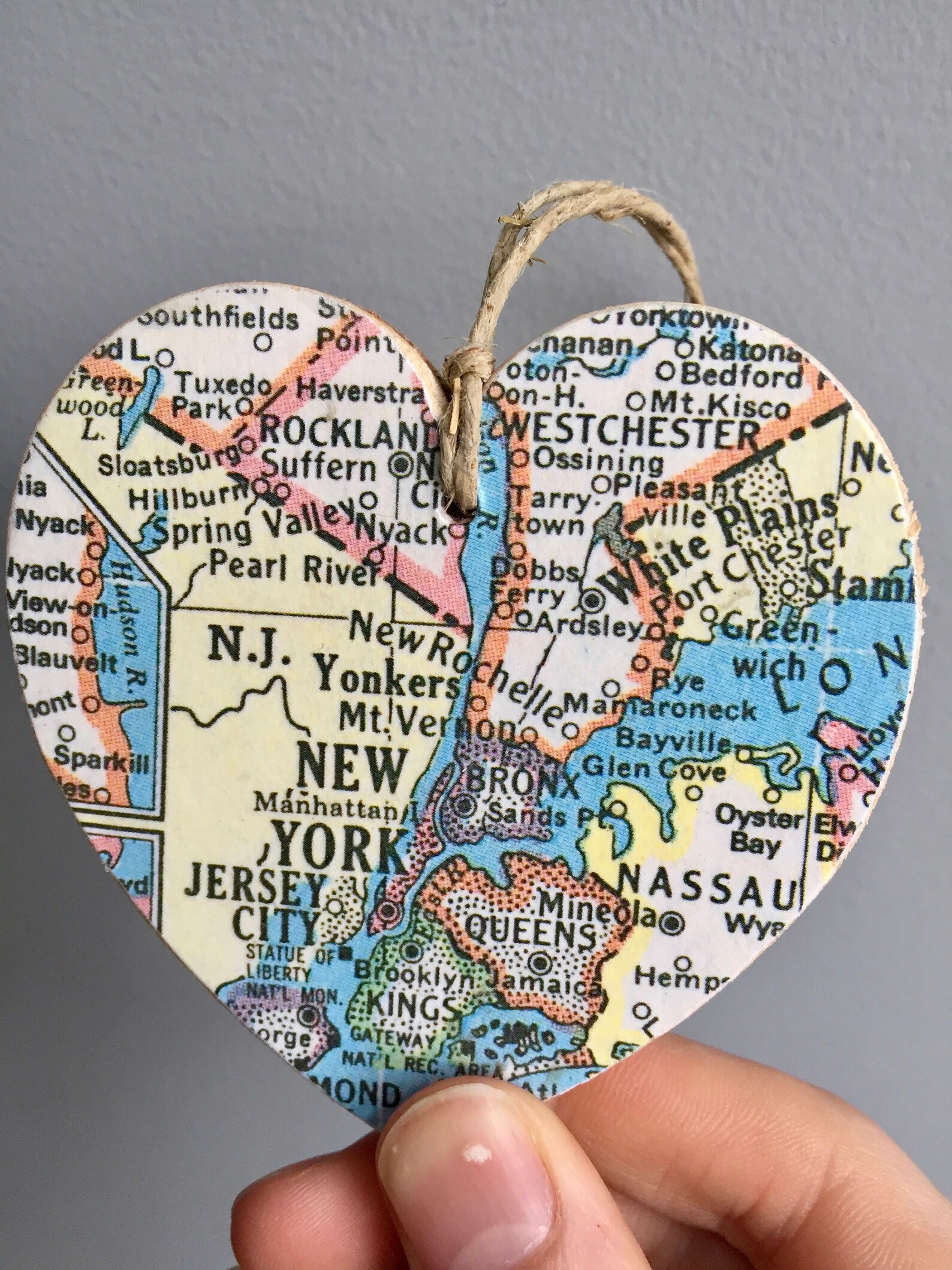 NYC Map Heart Ornament New York Ornament NYC Gift New York | Etsy